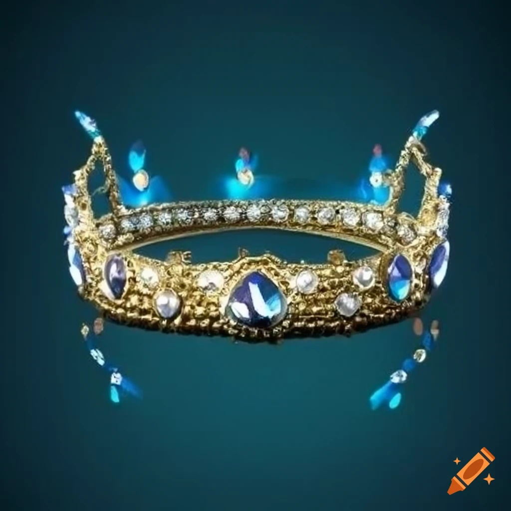 A small and heavily detailed unique, ciron crown with embroided jewels ...