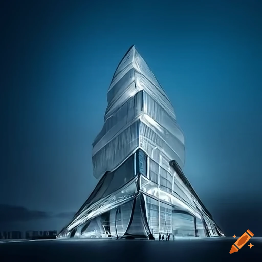 Futuristic building on Craiyon