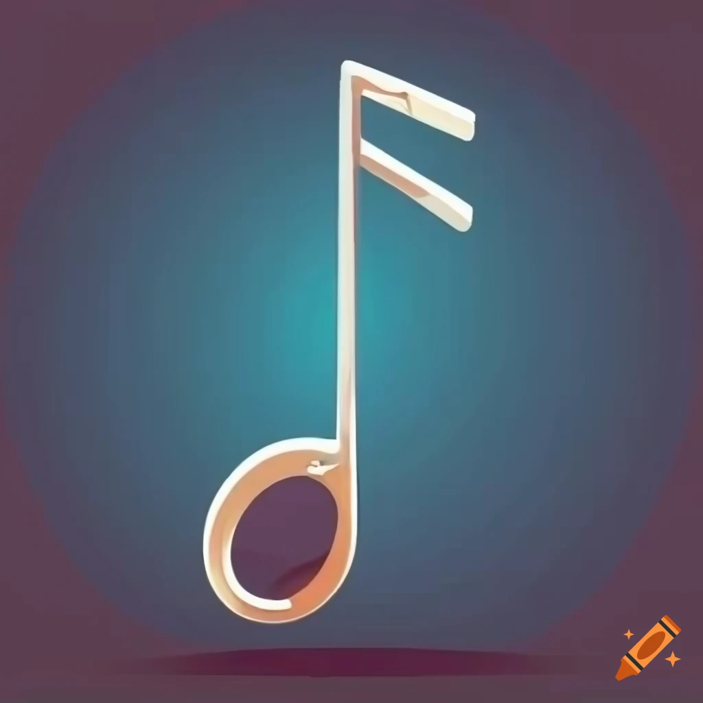 Musical beam note icon