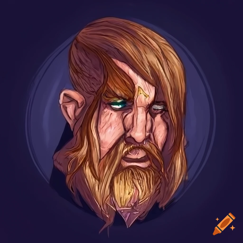 A side profile of a dwarf in the style of a dragon age inquisition ...