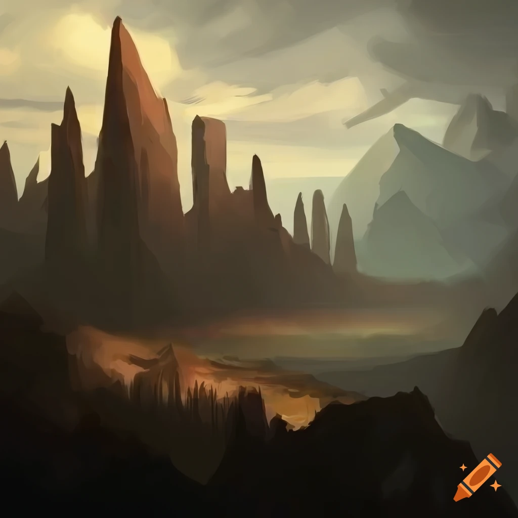 Concept art landscape on Craiyon