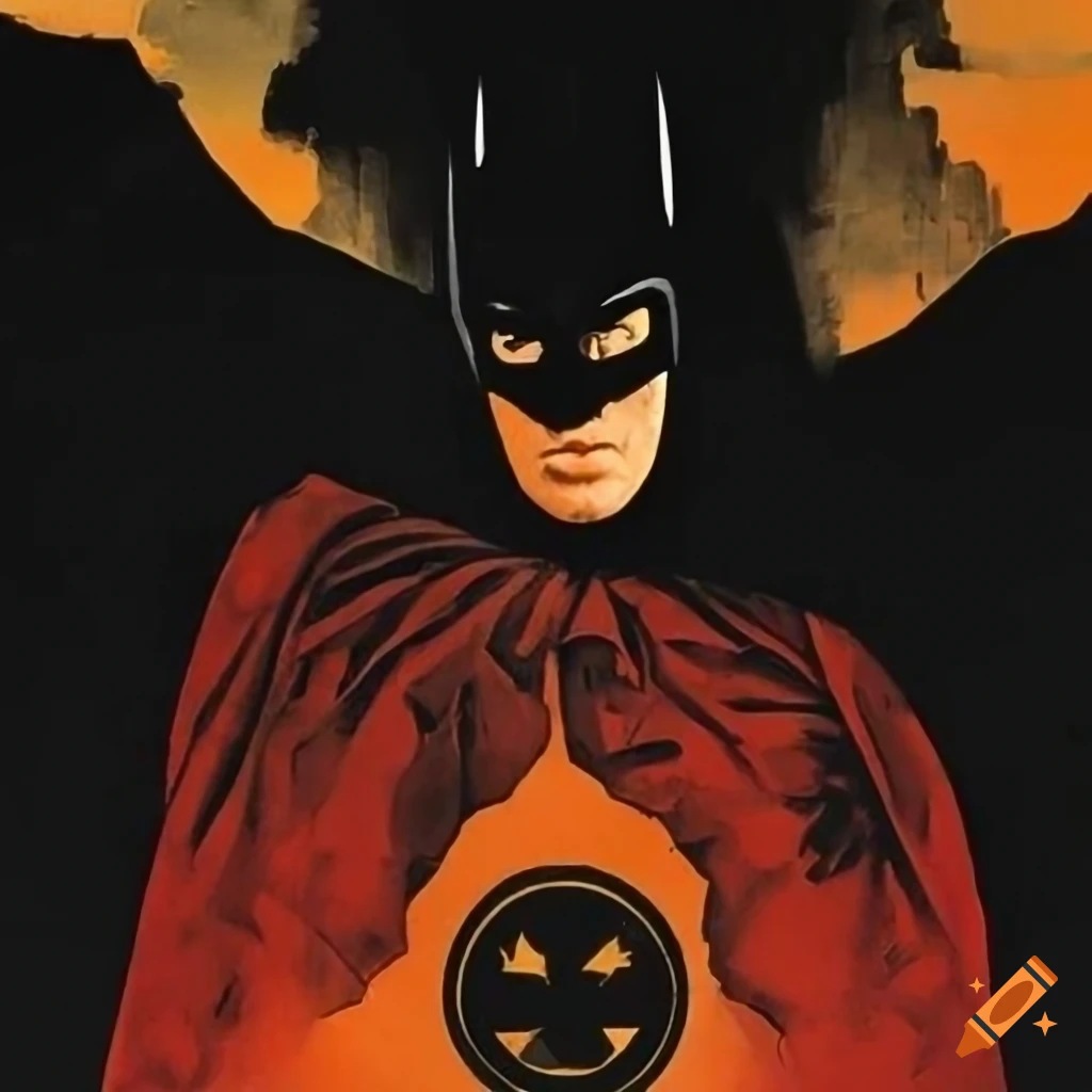 1920 vintage war propaganda poster with batman