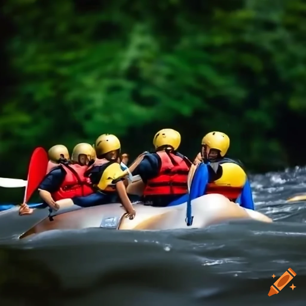 White water rafting on Craiyon