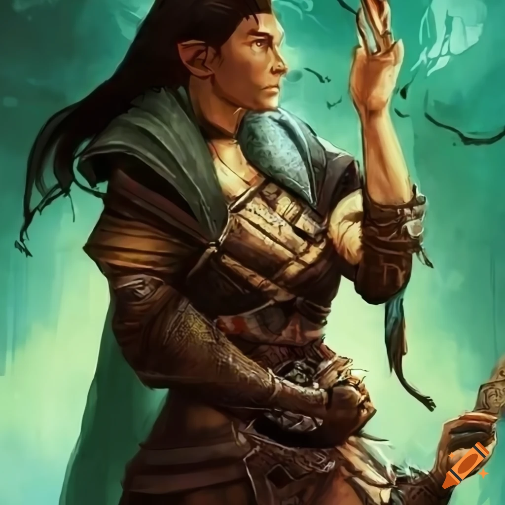 A dragon age inquisition tarot card on Craiyon