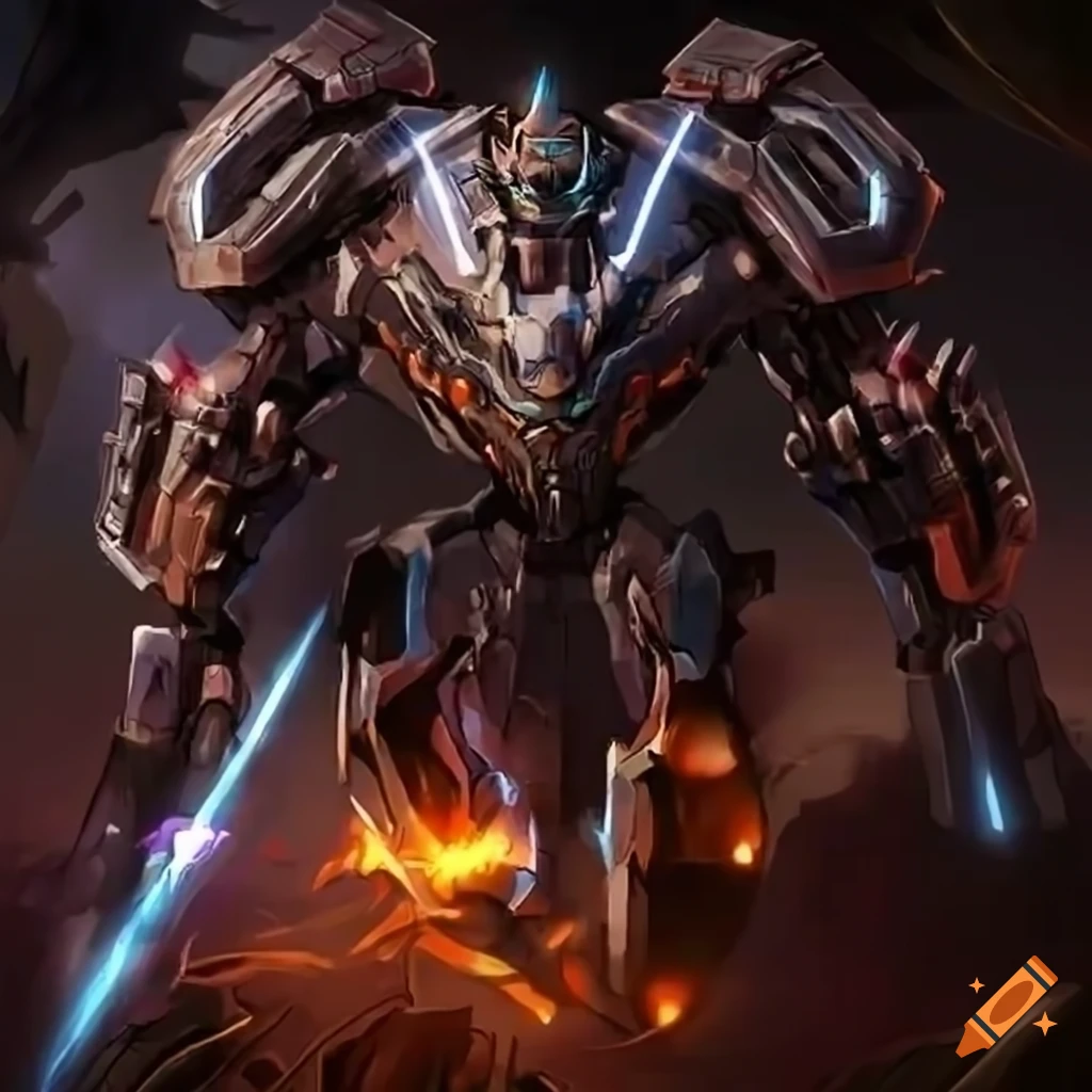 Epic mecha bosses on Craiyon