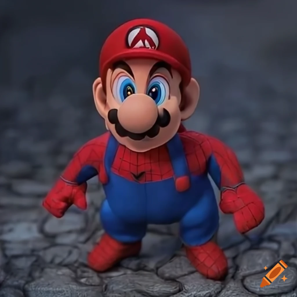 Mario in spider-man on Craiyon