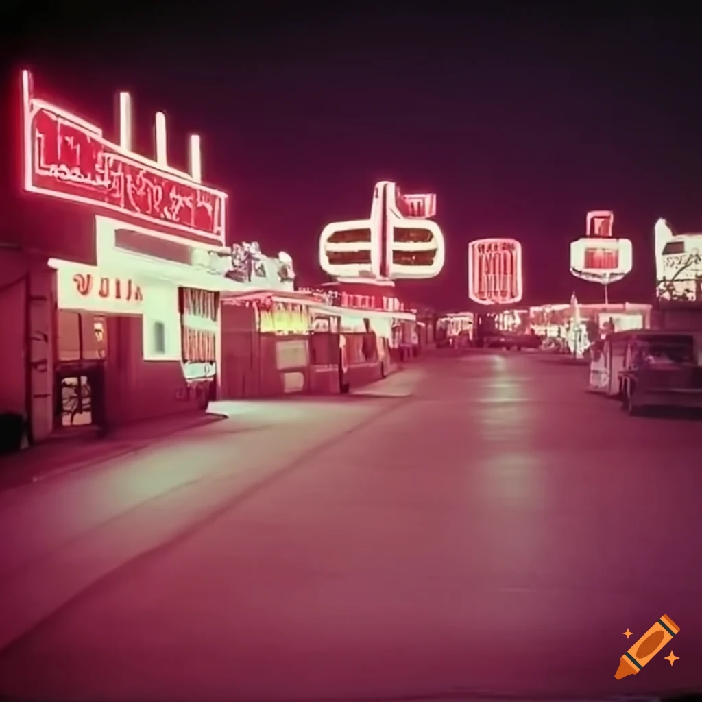 1950s neon desert town on Craiyon