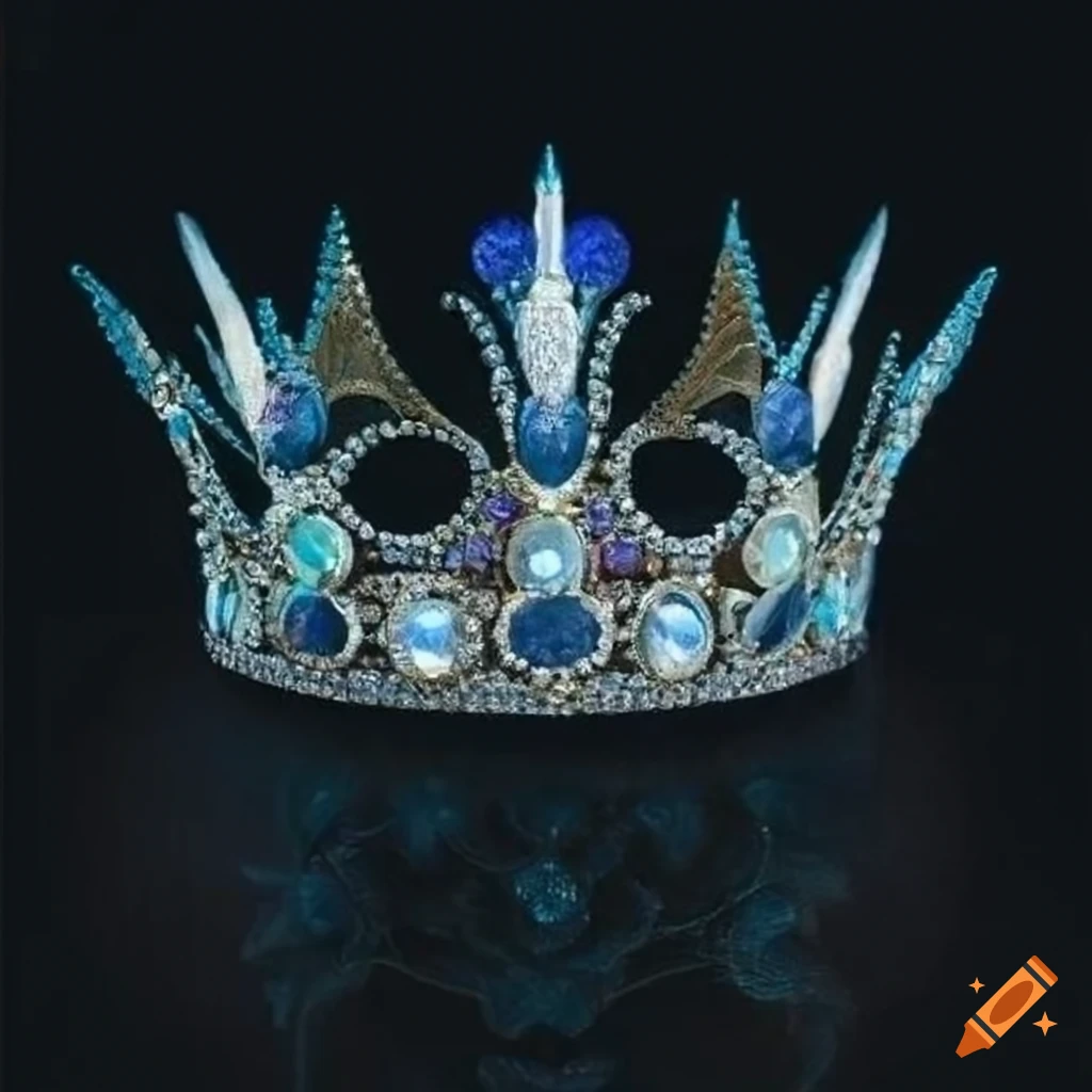 A small and heavily detailed unique, ciron crown with embroided jewels ...
