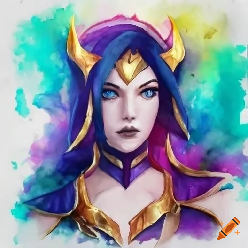 Character artwork of morgana from league of legends on Craiyon