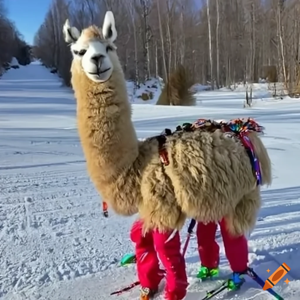 A hab lincoln goes skiing with the talking llama and the rubber band on ...