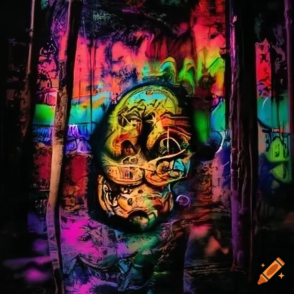 Vibrant album cover with pacific northwest energy and graffiti art ...