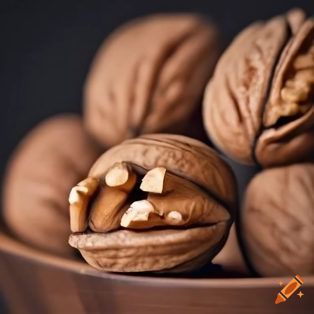 Walnut nuts on Craiyon