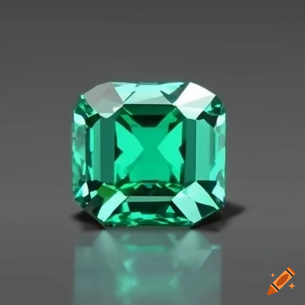 Shiny emerald gem on Craiyon