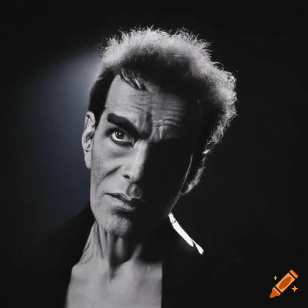 An 80s singer whose head is about to pop