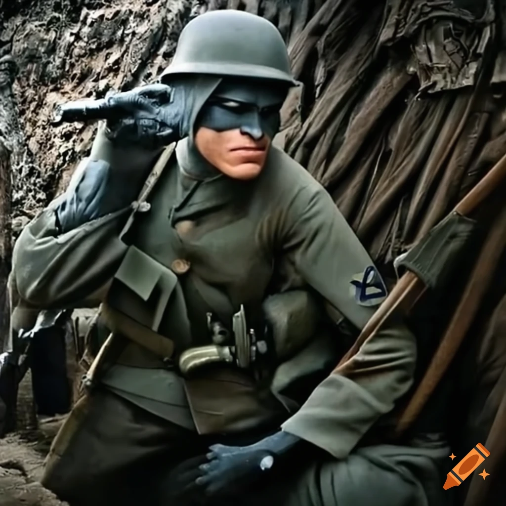 World war 1 batman in trenches on Craiyon