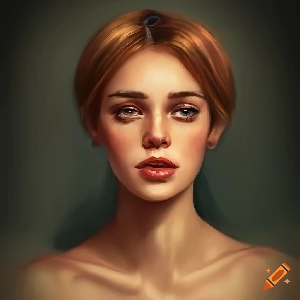 American woman , human portrait , high resolution , digital art ...