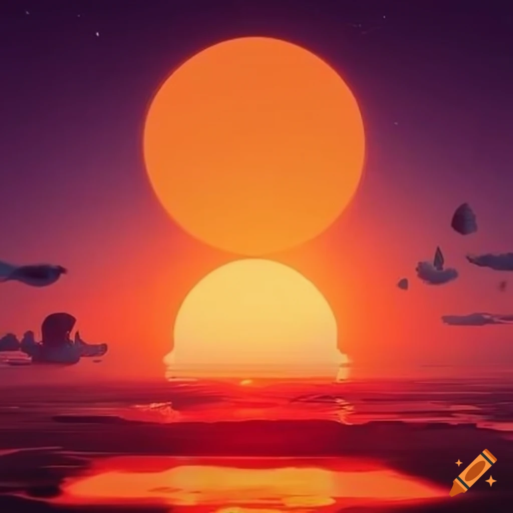 Futuristic sunset
