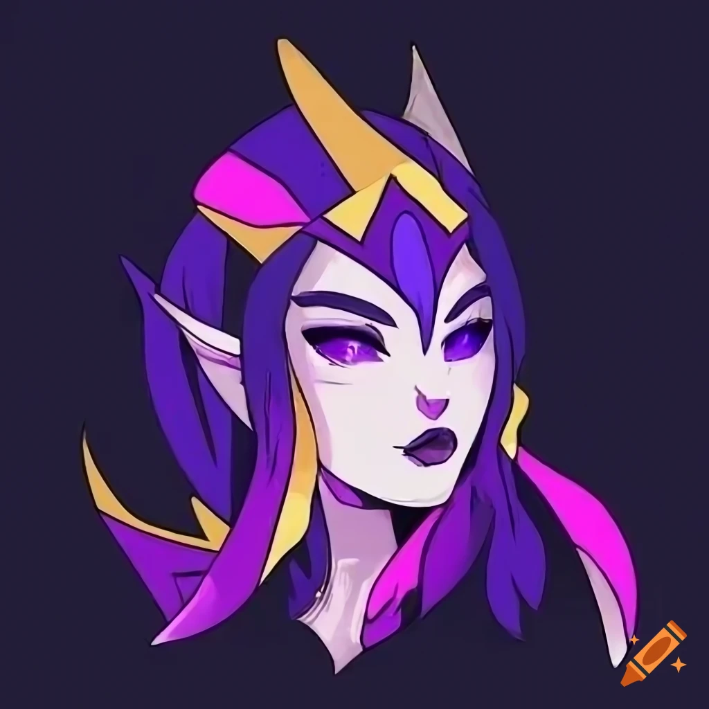 Character artwork of Morgana from League of Legends on Craiyon