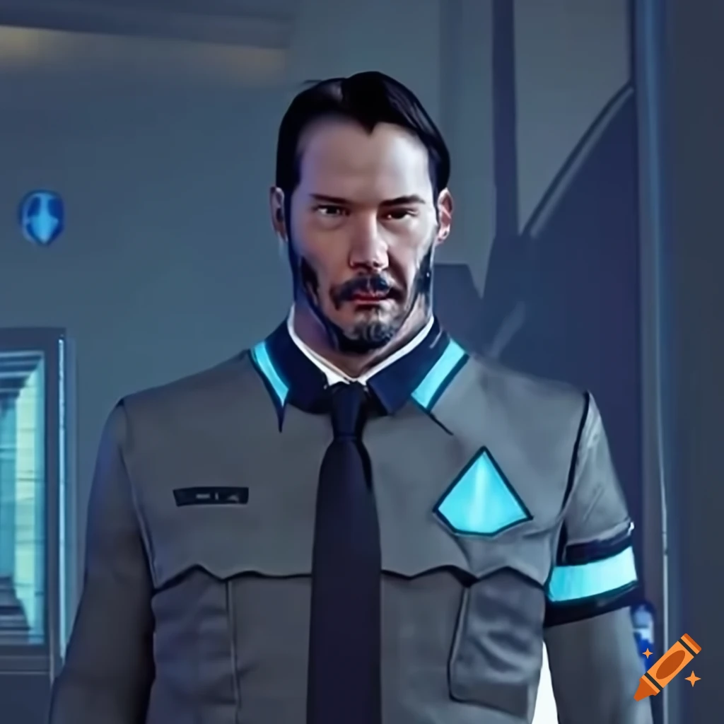 Keanu Reeves Detroit become Human. Wearing cyberlife android uniform ...