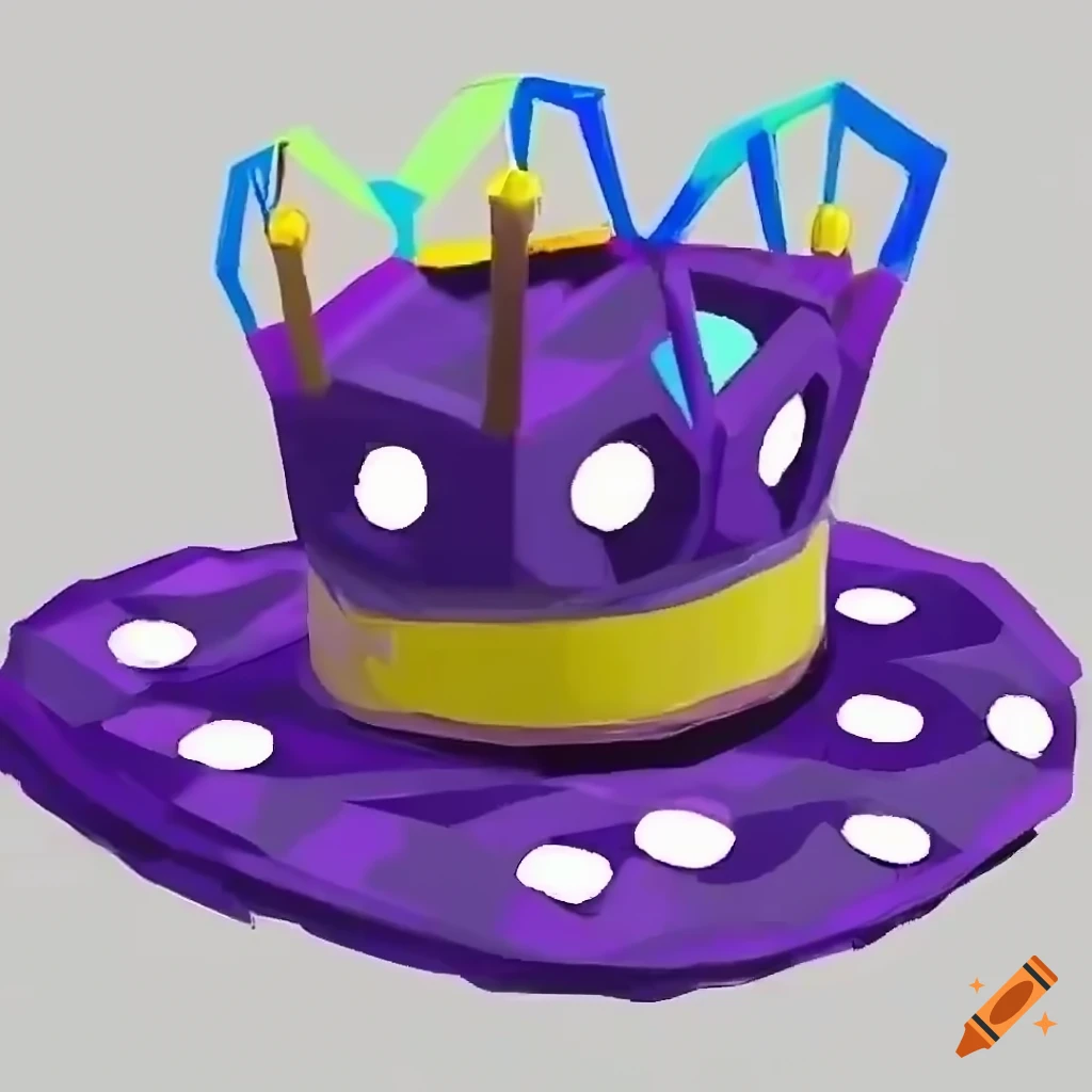 A fashionable virtual domino crown hat for your roblox avatar on Craiyon