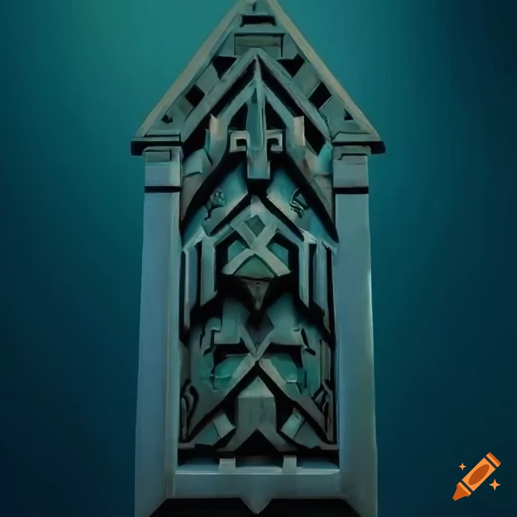 ‘architectural stave carving’-style, hd zelda game, ️ sculpture ...