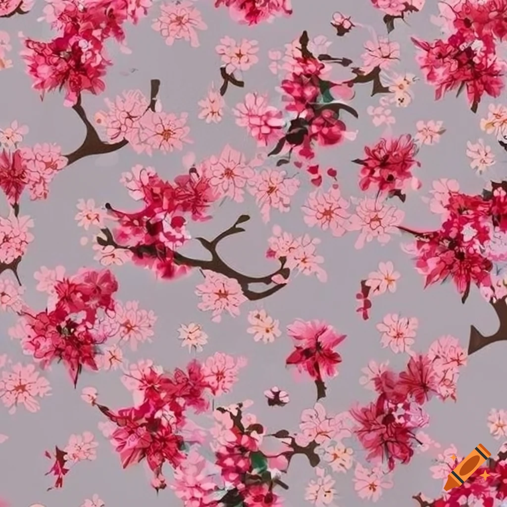 Sakura fabric pattern