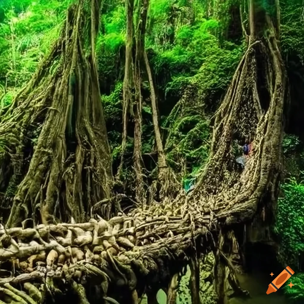 Living root bridge in meghalaya