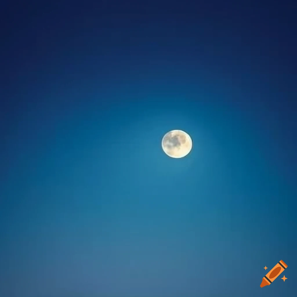 Small blue moon night sky on Craiyon