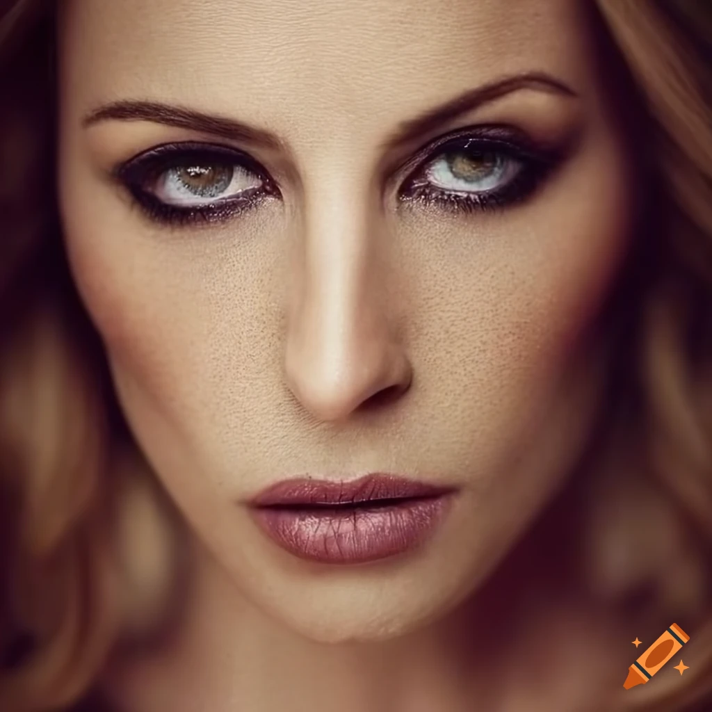 Ana kasparian, closeup face, glamour portrait on Craiyon