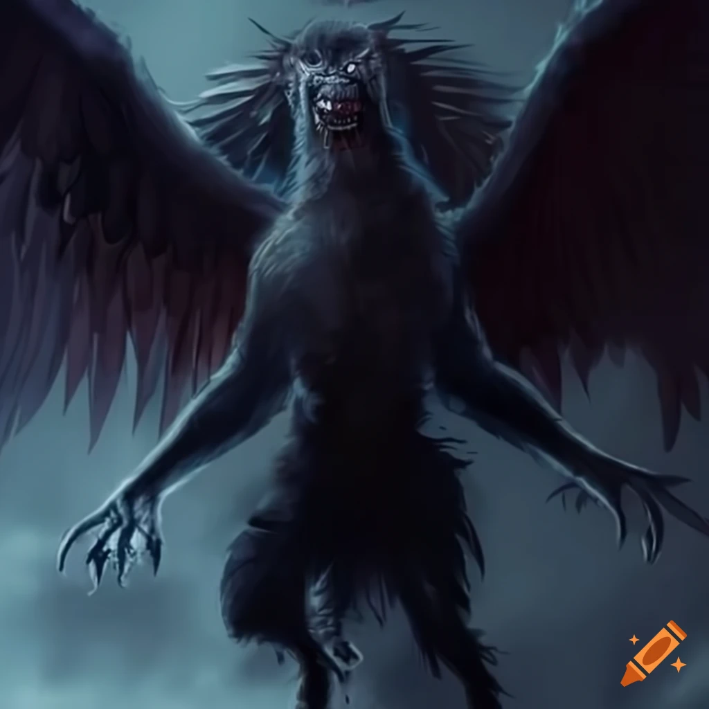 Evil Wolf With Wings