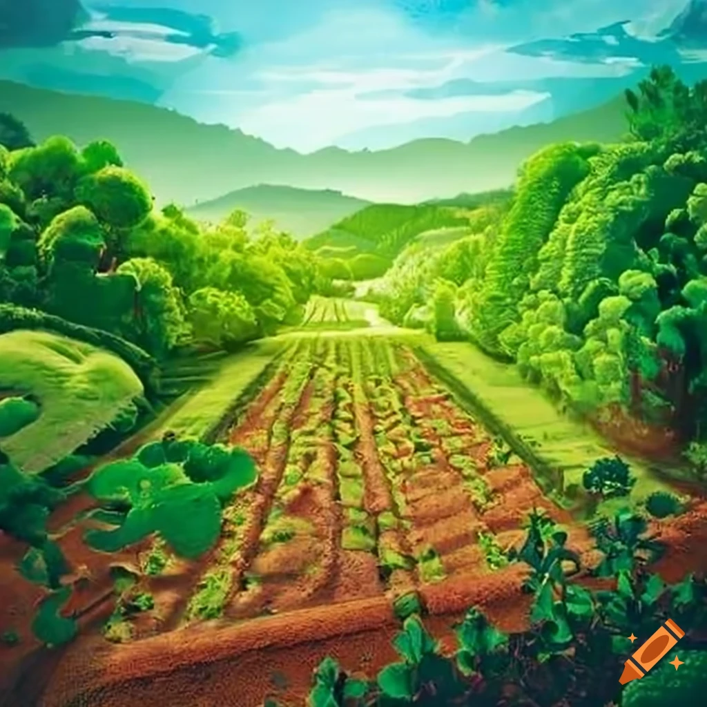 Vegetable valley landscape