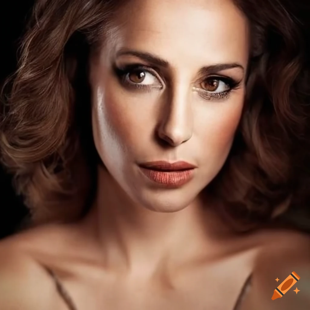 Ana kasparian, closeup face, glamour portrait on Craiyon