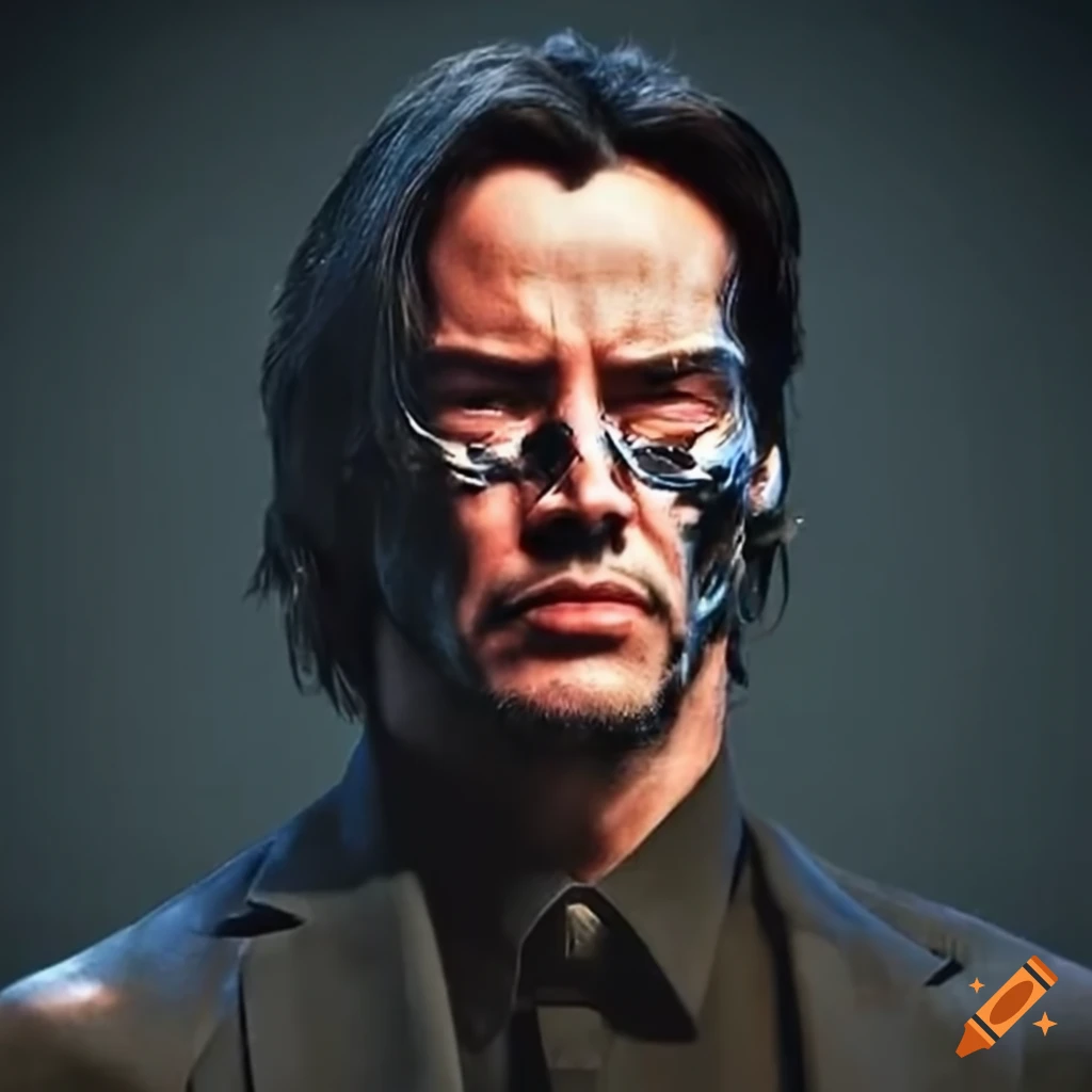 Keanu reeves as terminator on Craiyon