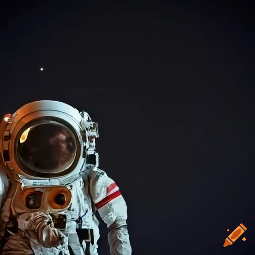 Standing looking to her left , side on,a female astronaut, wearing the ...