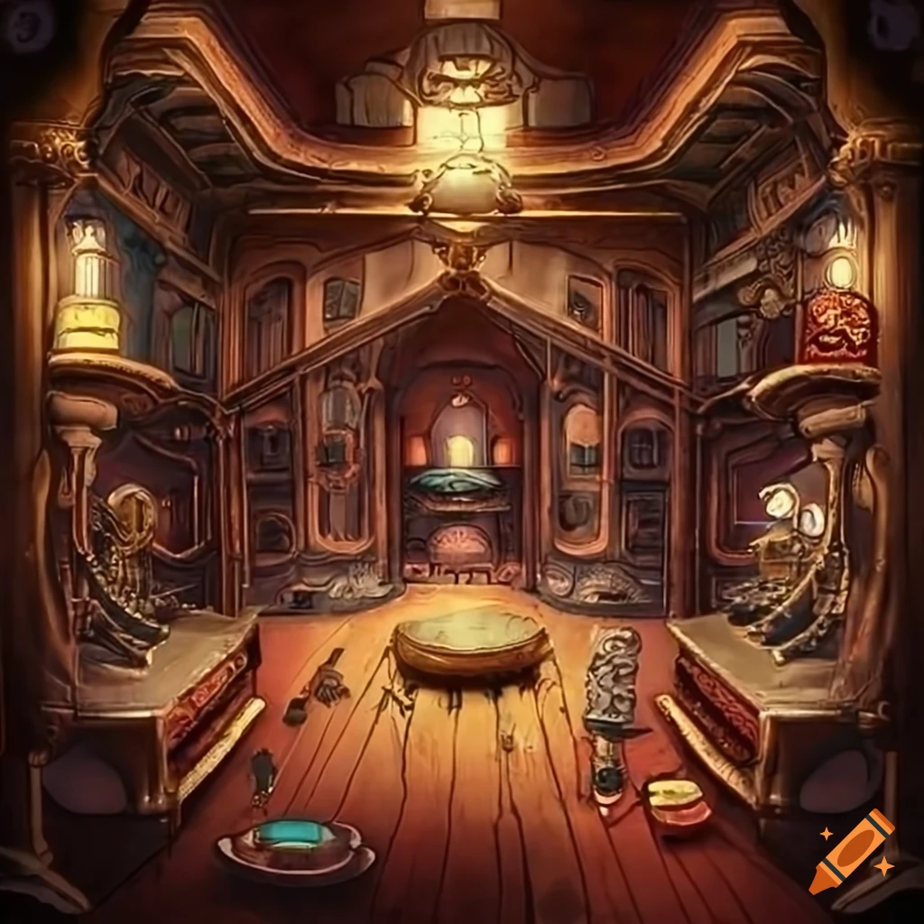 Space victorian steampunk saloon