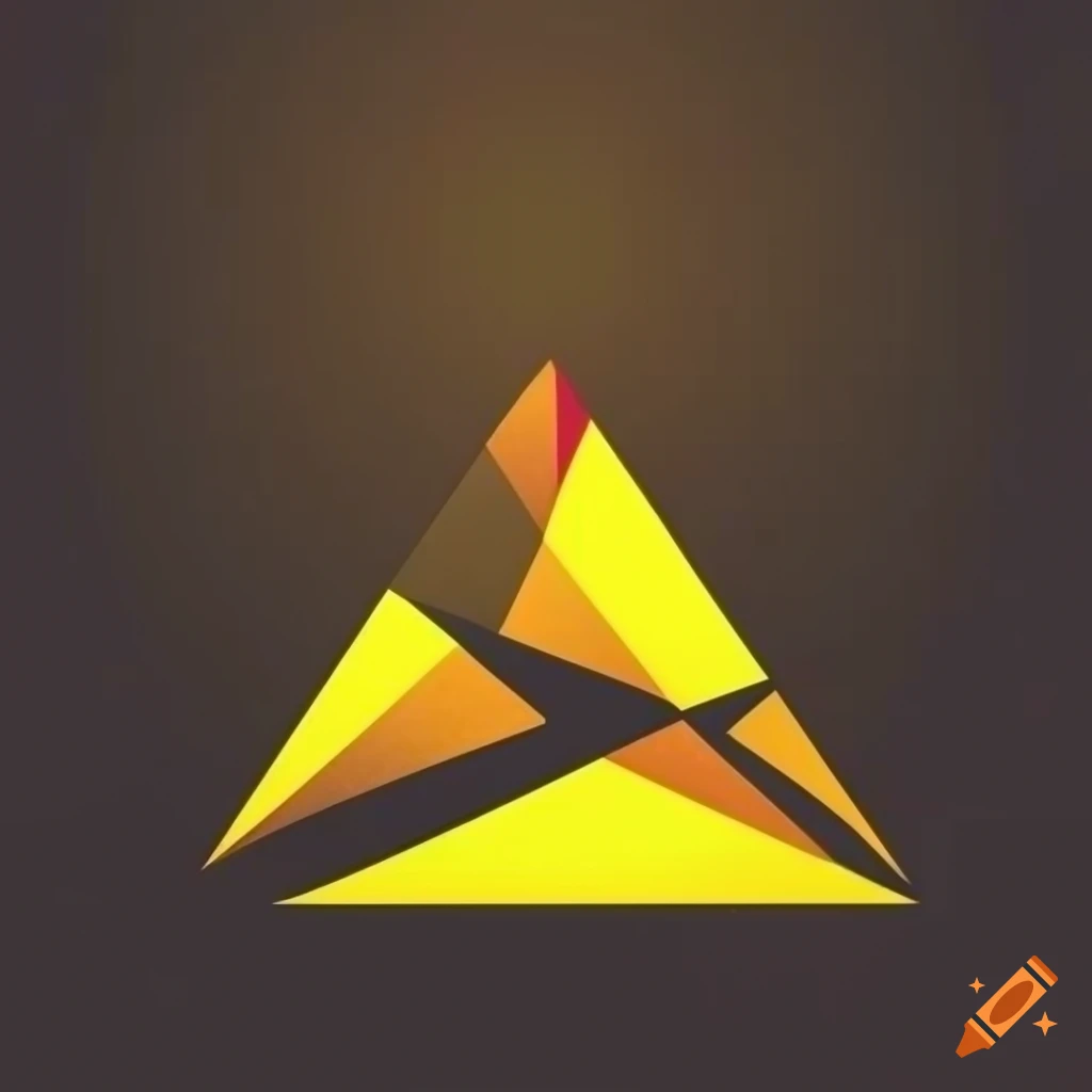 A logo simple yellow colors black background nova prism