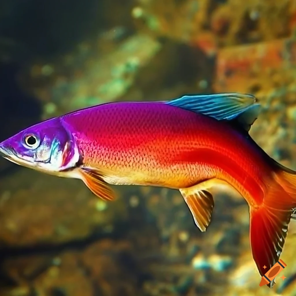 Kokanee fish, bright, fun, colorful on Craiyon