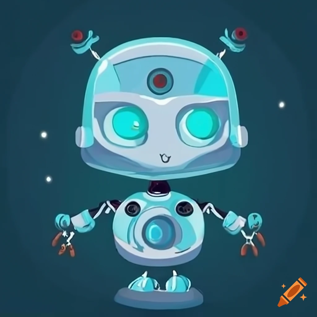 Cute robot showing its exhausted feet after running for hours on Craiyon