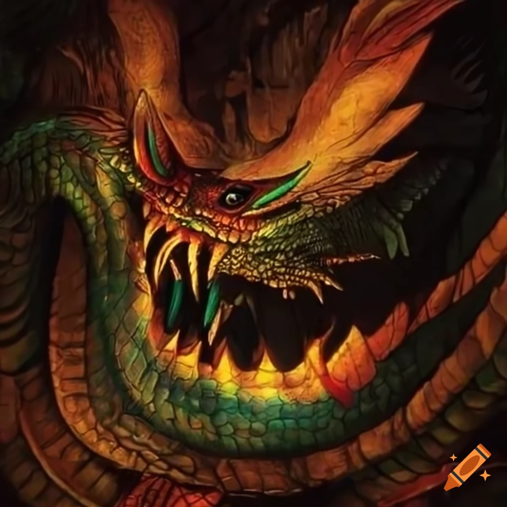 The legendary quetzalcoalt god in the form of a feathered serpent ...