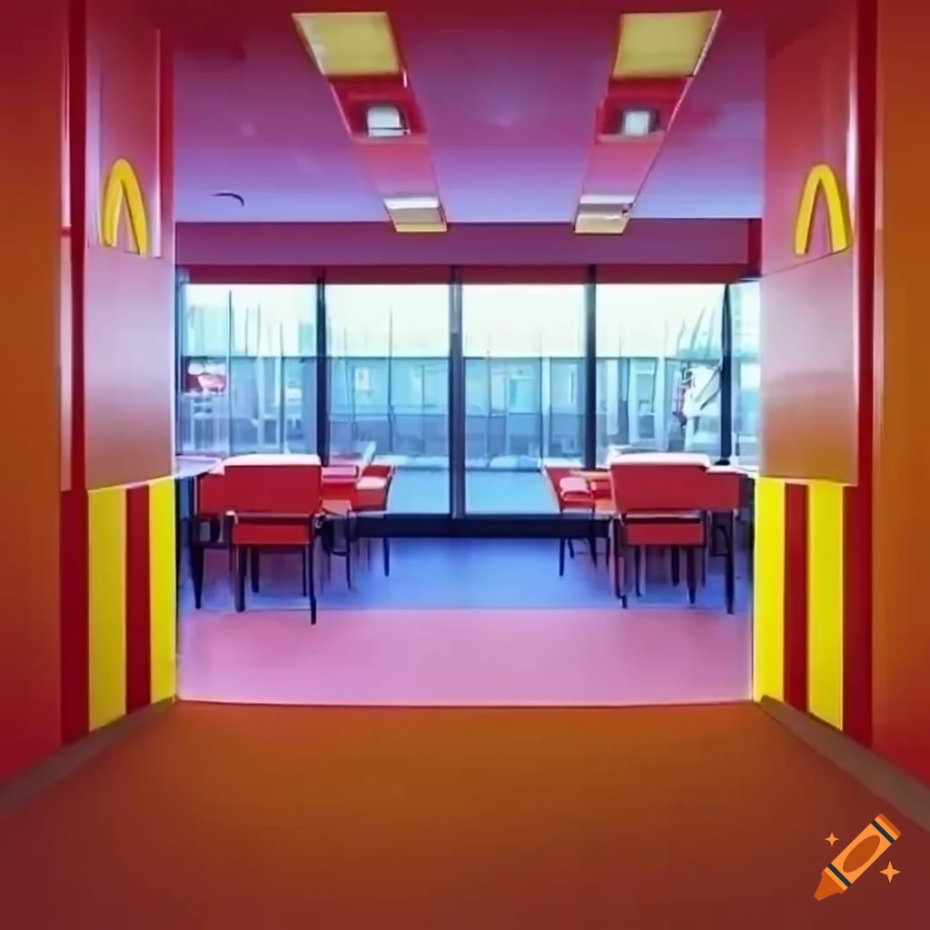 2000's McDonald's liminal space interior, McDonald's, restaurant on Craiyon