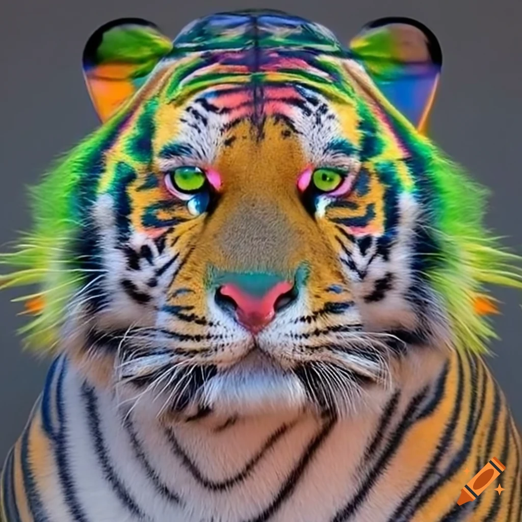 Rainbow Tiger Background