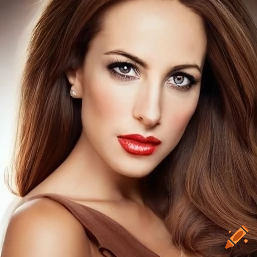 Ana kasparian, closeup face, glamour portrait on Craiyon