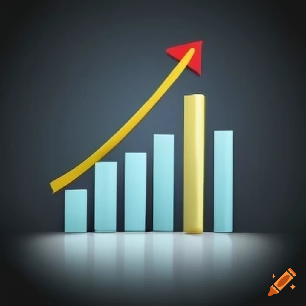 A financial growth graph showing success and prosperity