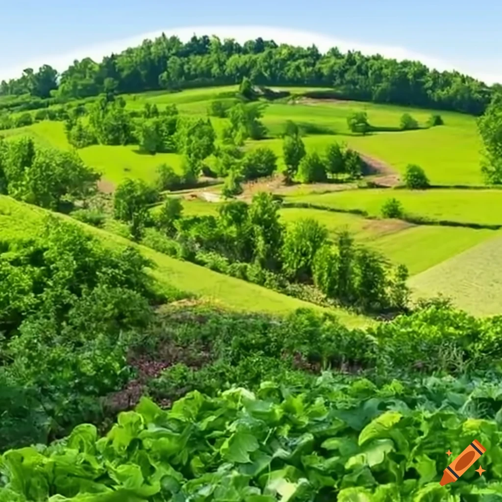 Vegetable valley landscape