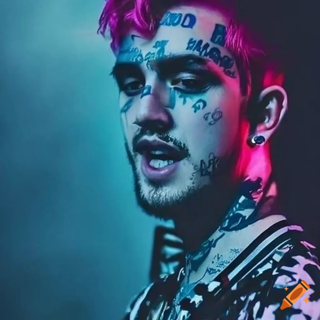 Lil peep having drip like a gangster rapper on Craiyon