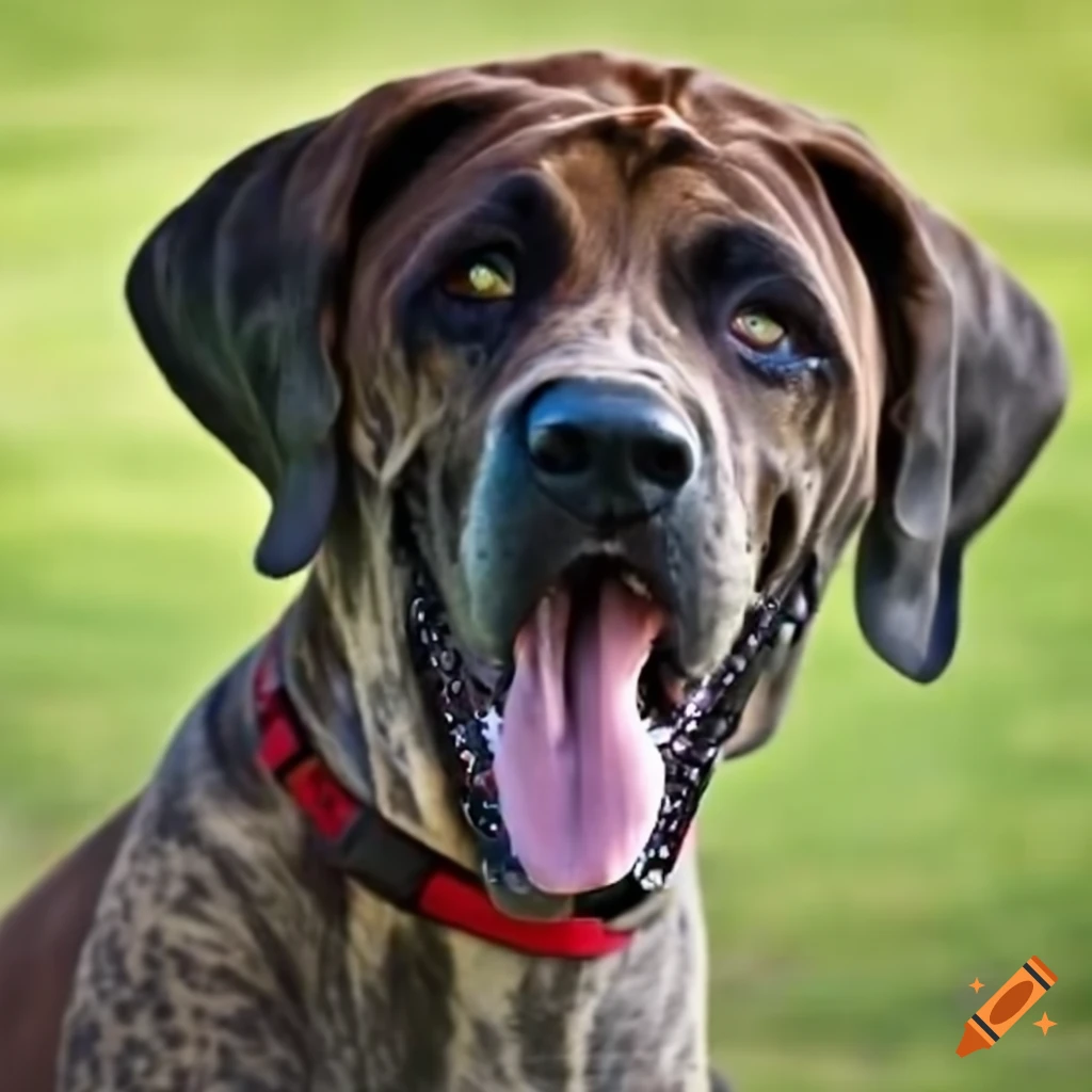 A smiling great dane on Craiyon