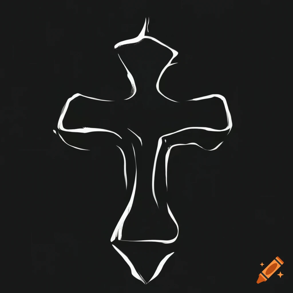 Solid Black Cross Tattoo