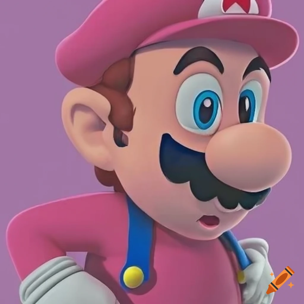 Pink Mario on Craiyon