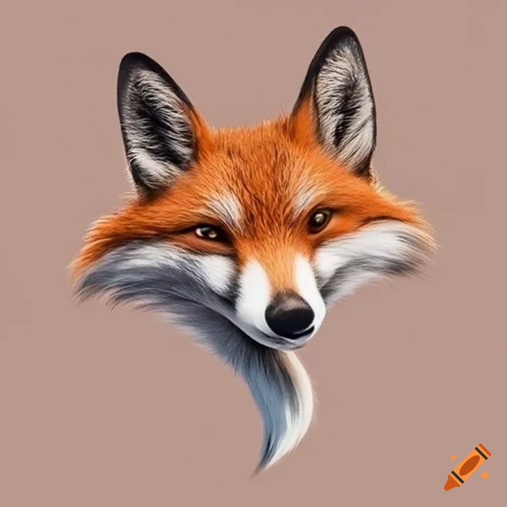 Smart fox logo tail