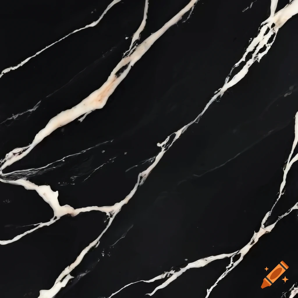A black pulpis marble with few white veins